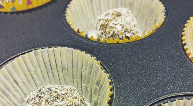 4 Ingredient Coconut Covered Date Balls Recipe | The Dimple Life